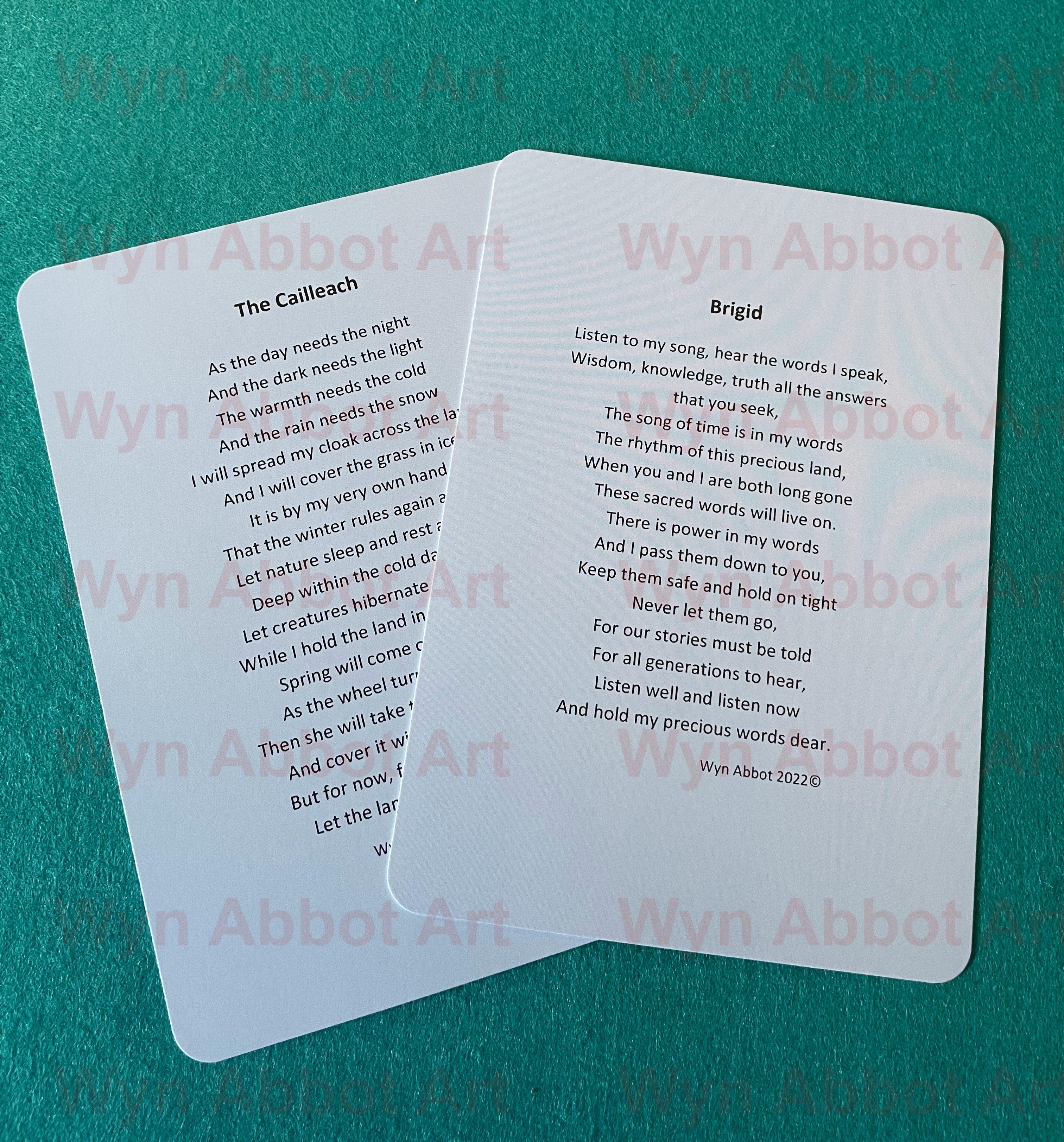 Altar Cards- Brigid & Cailleach – Wyn Abbot Art